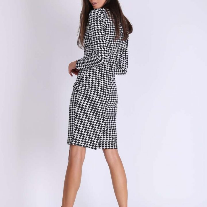 Houndstooth Midi Dress