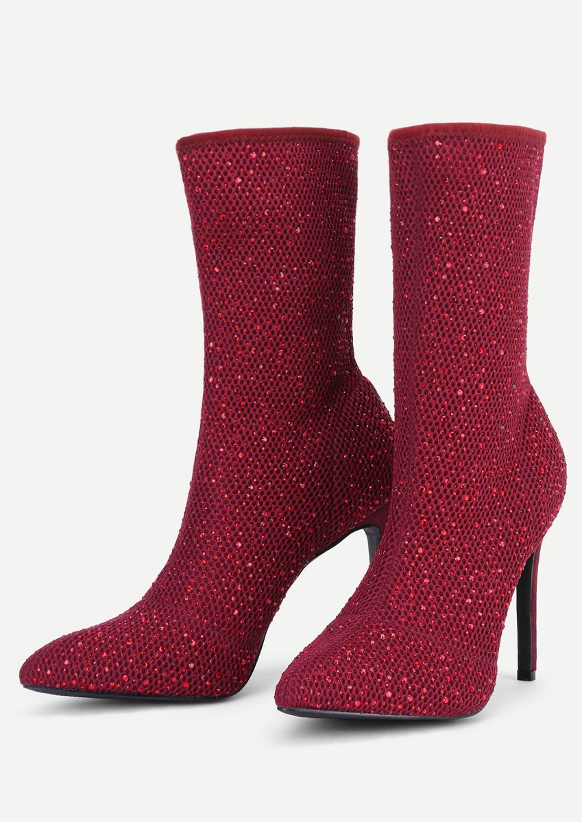 Red Rhinestone Boots