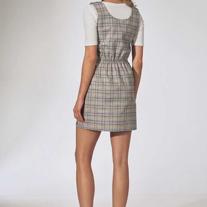 Plaid Pinafore Dress